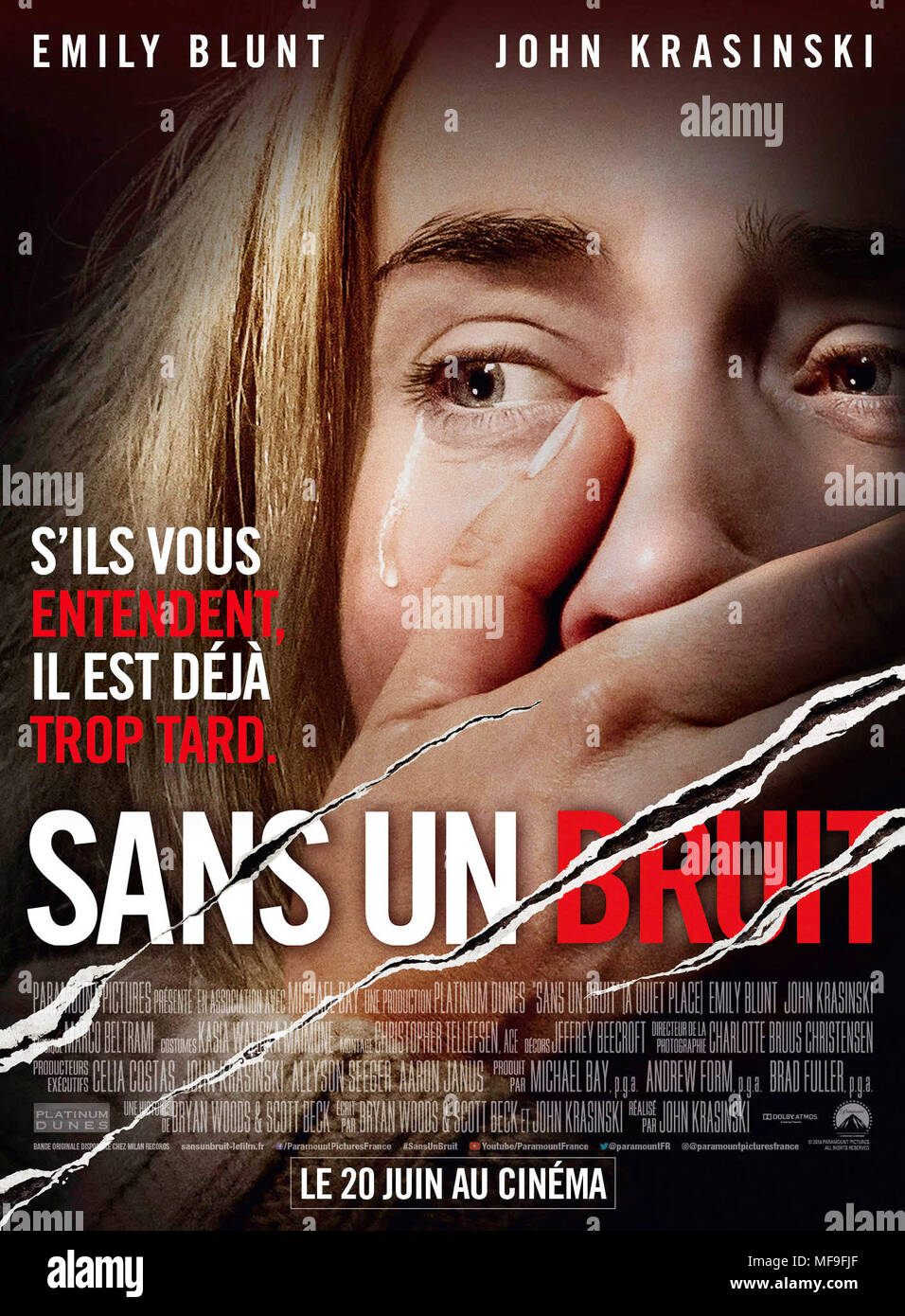 A QUIET PLACE, (aka SANS UN BRUIT), French poster, Emily Blunt, 2018 ...