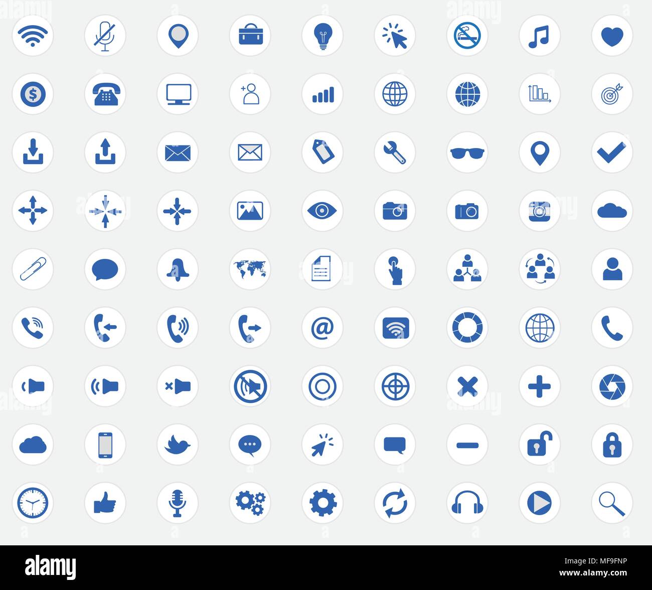 Web icon collection with different flat set Stock Vector Image & Art ...