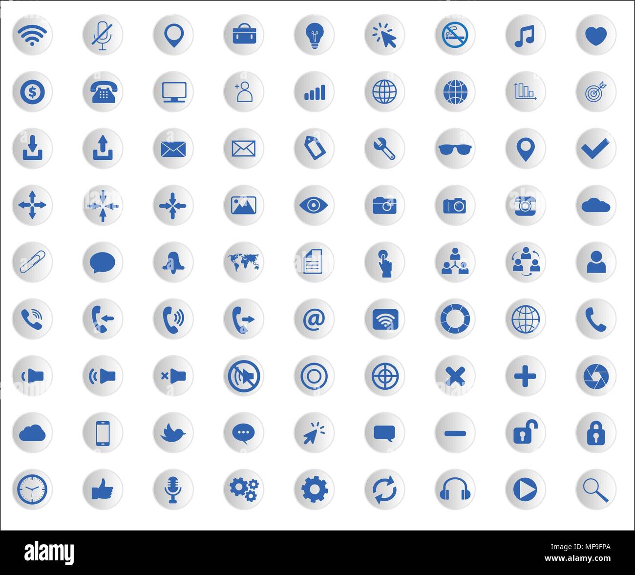 Web icon collection with different flat set Stock Vector Image & Art ...