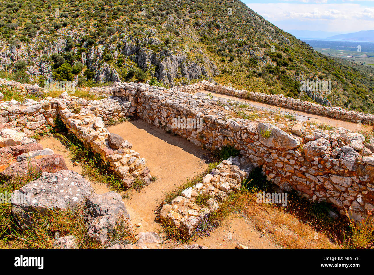 Ancient ruins of Mycenae, center of Greek civilization, Peloponnese ...