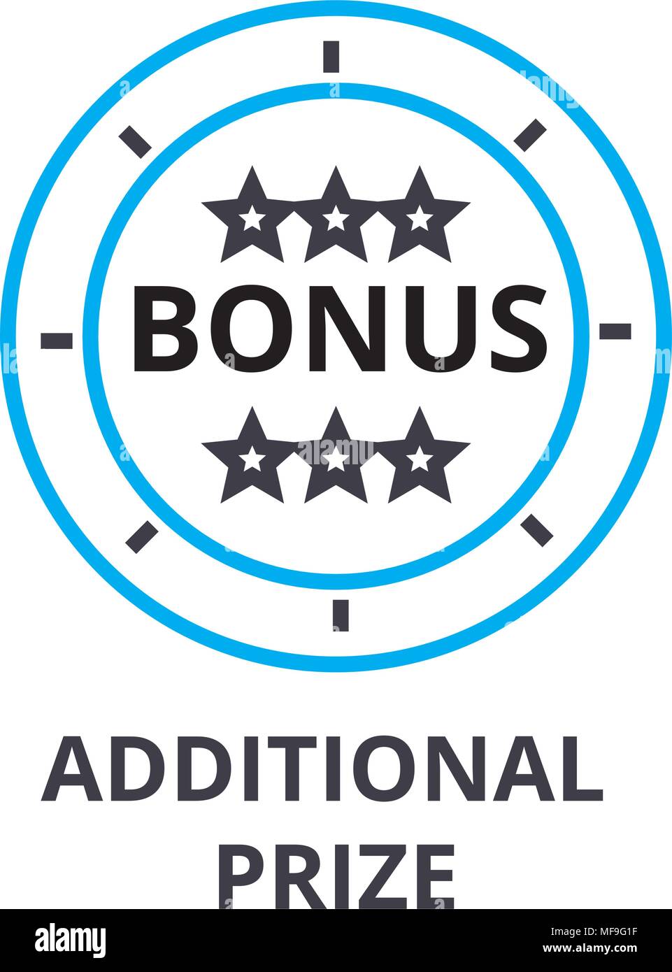 additional prize thin line icon, sign, symbol, illustation, linear concept, vector Stock Vector ...