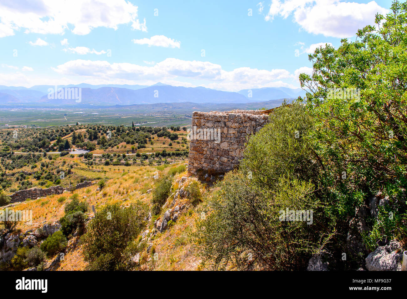 Ancient ruins of Mycenae, center of Greek civilization, Peloponnese ...