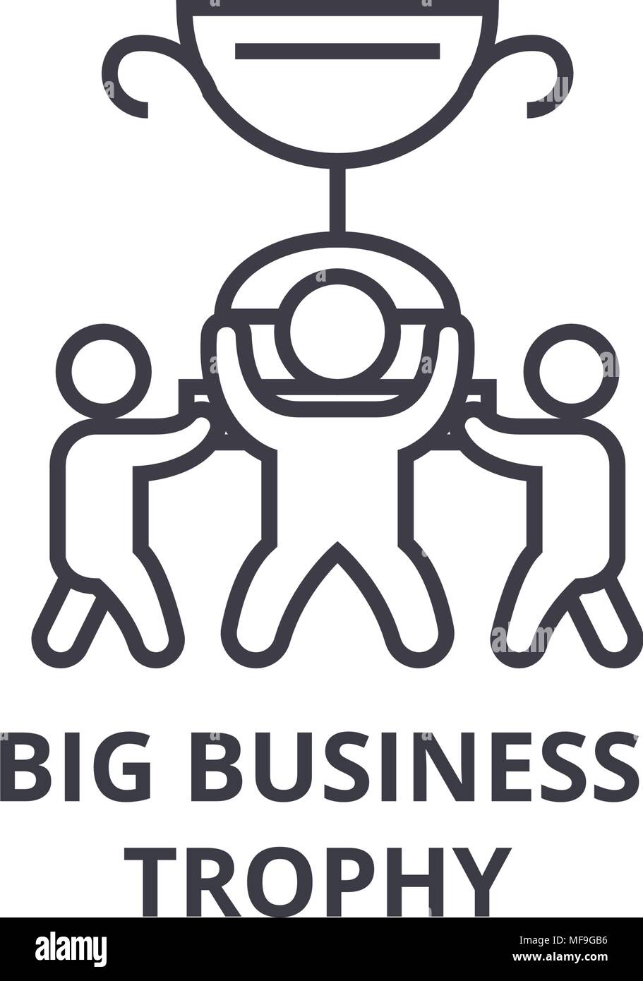 big business trophy thin line icon, sign, symbol, illustation, linear concept, vector Stock ...