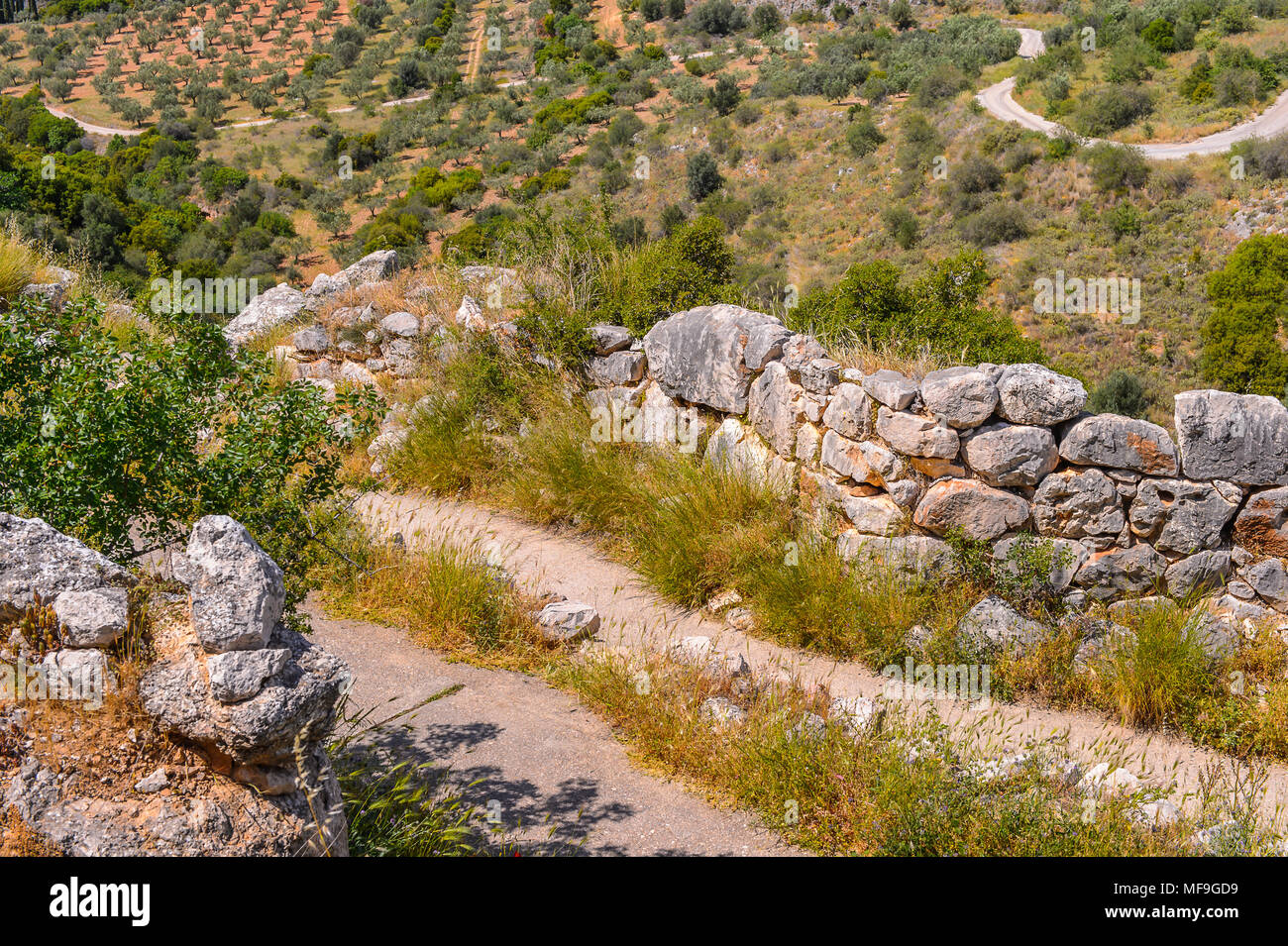 Ancient ruins of Mycenae, center of Greek civilization, Peloponnese ...
