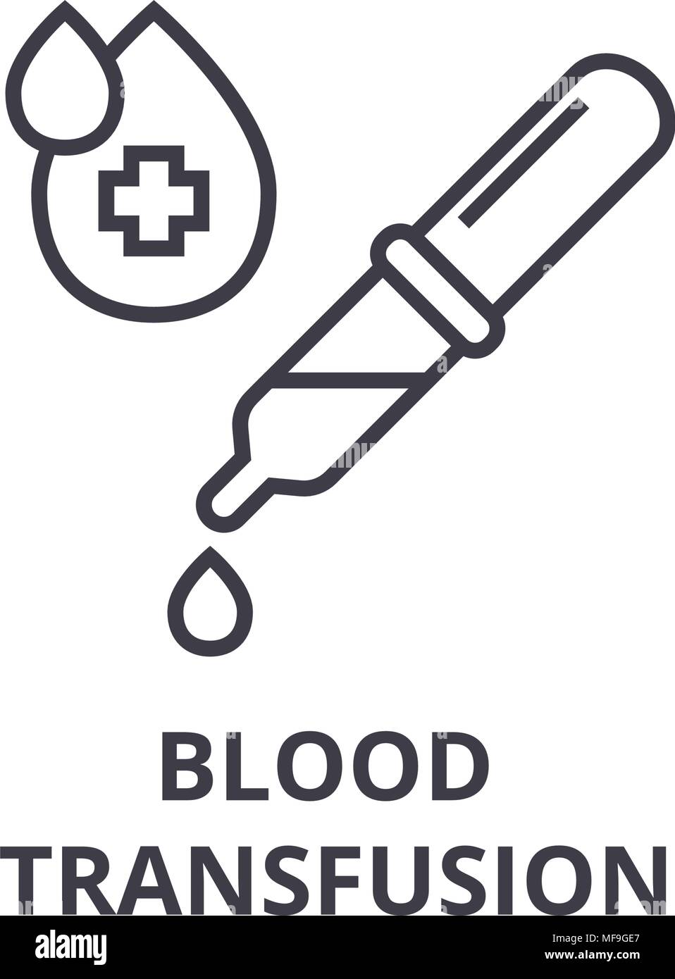 blood transfusion thin line icon, sign, symbol, illustation, linear concept, vector Stock Vector ...