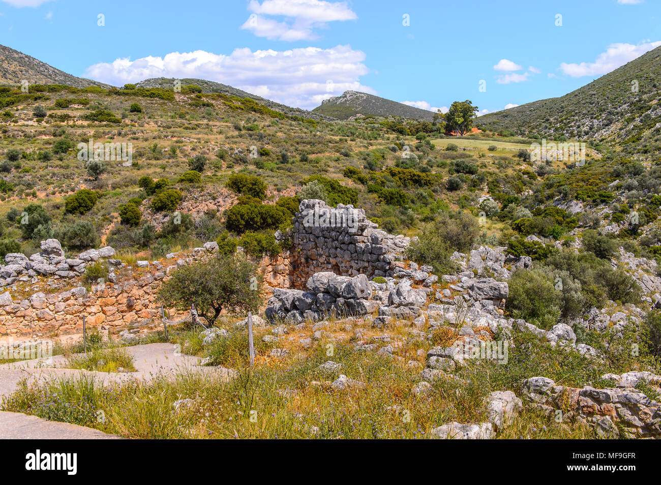 Ruins of Mycenae, center of Greek civilization, Peloponnese, Greece ...