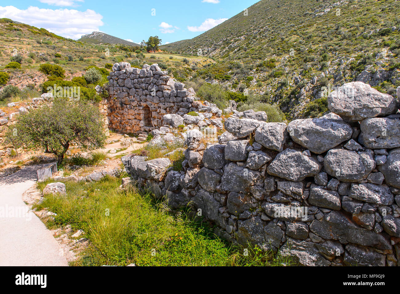 Ruins of Mycenae, center of Greek civilization, Peloponnese, Greece ...