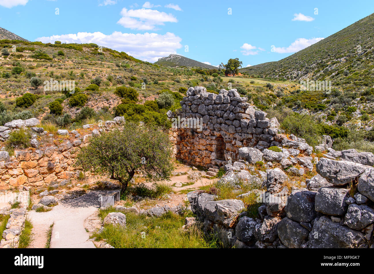 Ruins of Mycenae, center of Greek civilization, Peloponnese, Greece ...