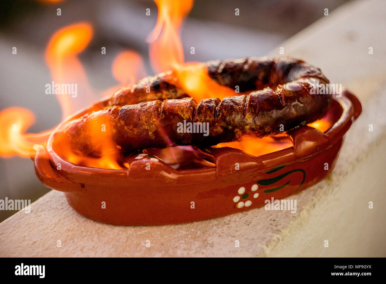Burnt sausage plate hi-res stock photography and images - Alamy