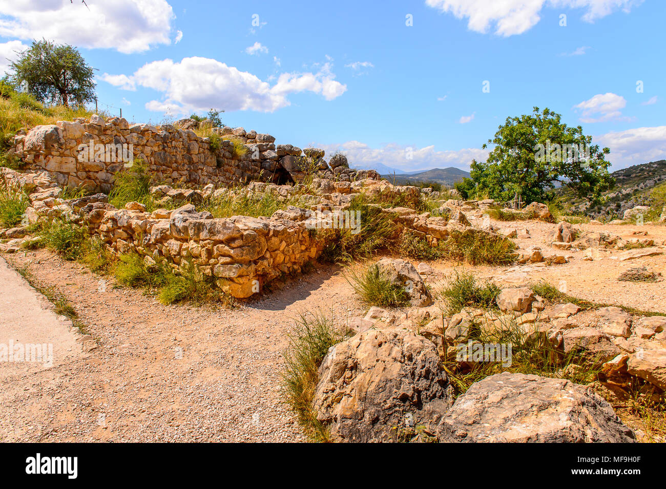 Ruins of Mycenae, center of Greek civilization, Peloponnese, Greece ...