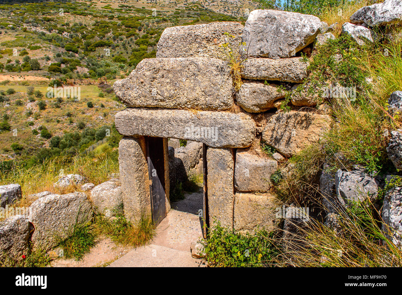 Ruins of Mycenae, center of Greek civilization, Peloponnese, Greece ...