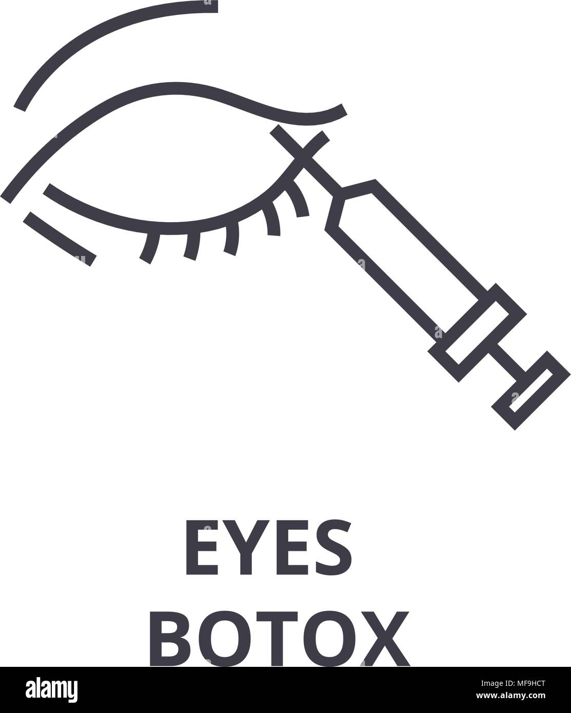 eyes botox thin line icon, sign, symbol, illustation, linear concept, vector Stock Vector Image ...