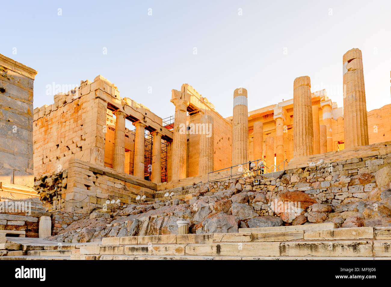 Propylaea, gateway to the Acropolis of Athens. UNESCO World Hetiage site Stock Photo - Alamy