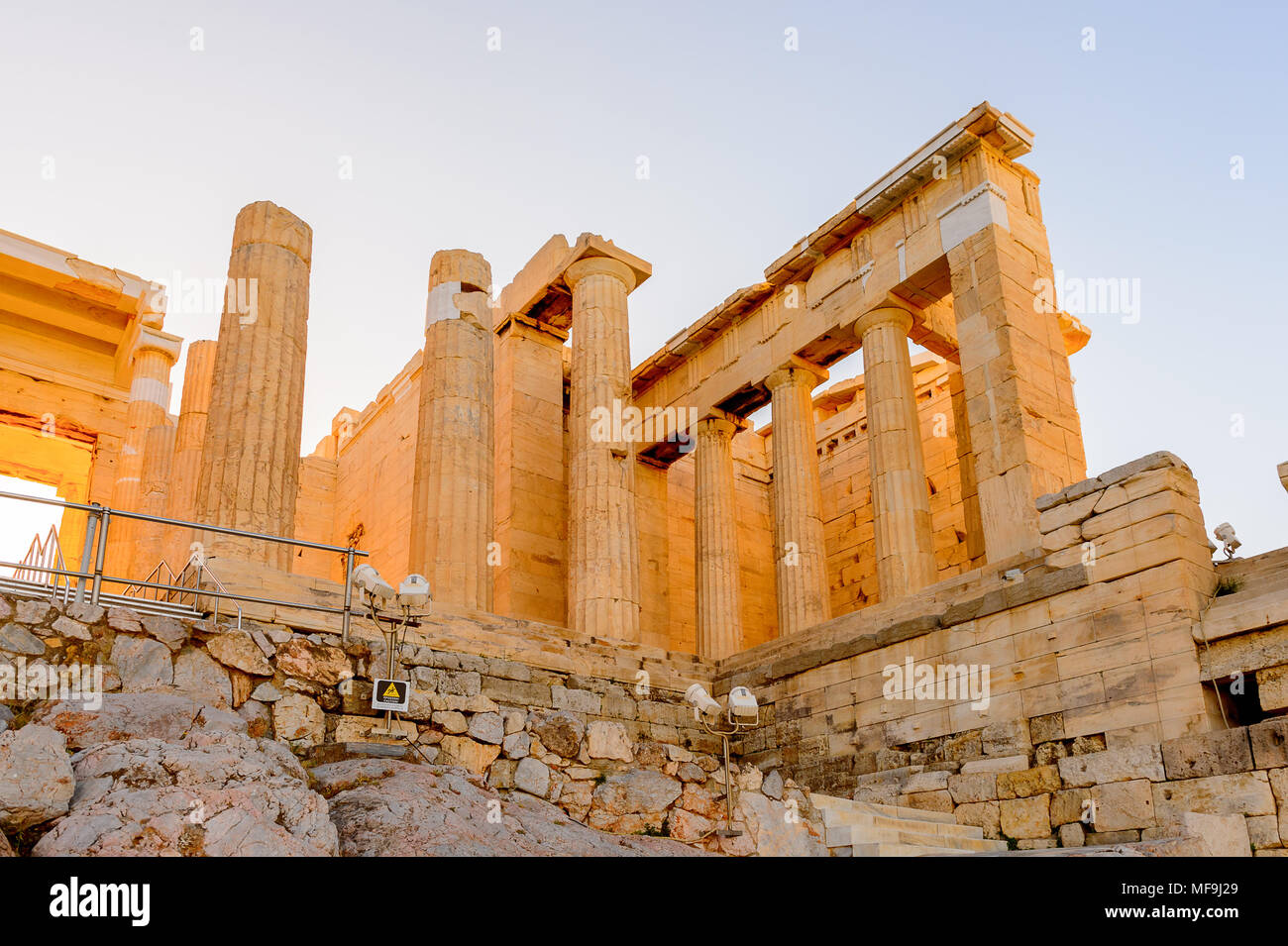 Propylaea, gateway to the Acropolis of Athens. UNESCO World Hetiage site Stock Photo - Alamy