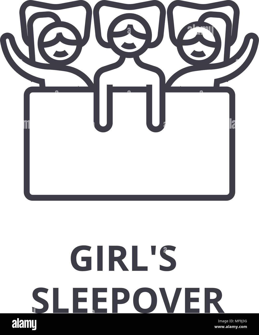 Girls night slumber party Stock Vector Images - Alamy