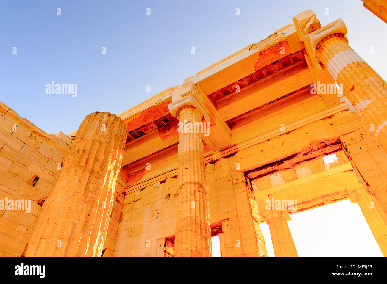 Propylaea, gateway to the Acropolis of Athens. UNESCO World Hetiage site Stock Photo - Alamy