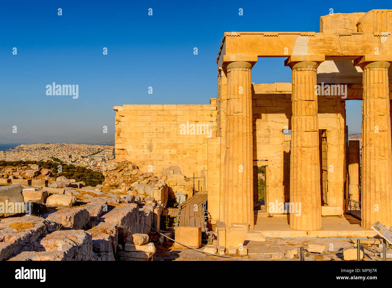 Propylaea, gateway to the Acropolis of Athens. UNESCO World Hetiage site Stock Photo - Alamy