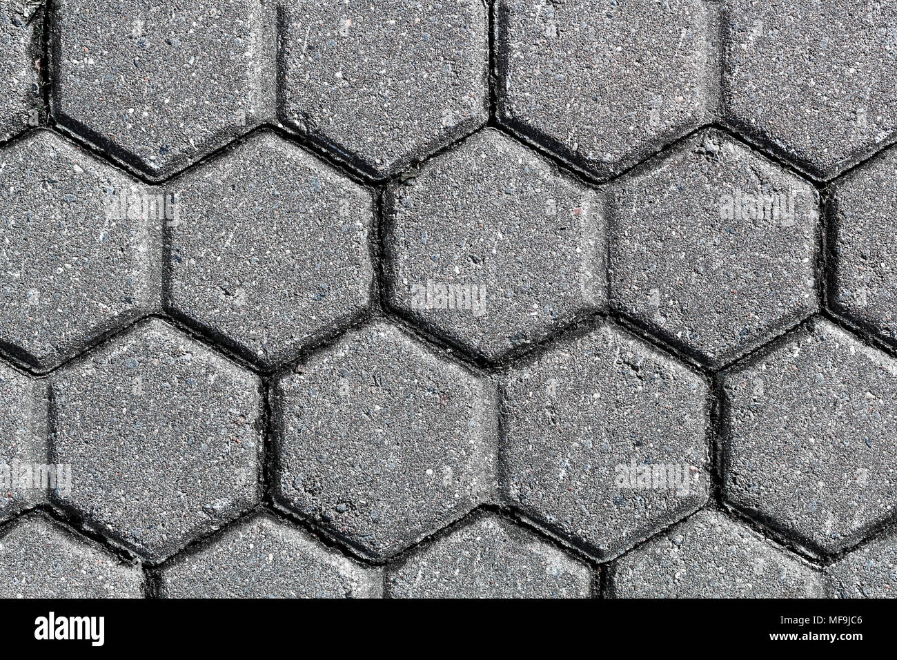 texture of stone paving stone in the form of a hexagon. background of ...