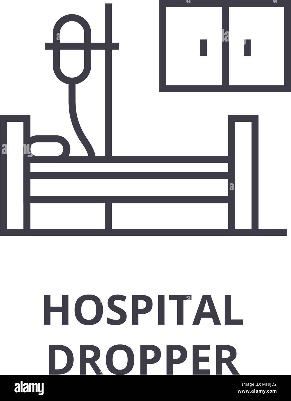 hospital dropper thin line icon, sign, symbol, illustation, linear concept, vector Stock Vector ...
