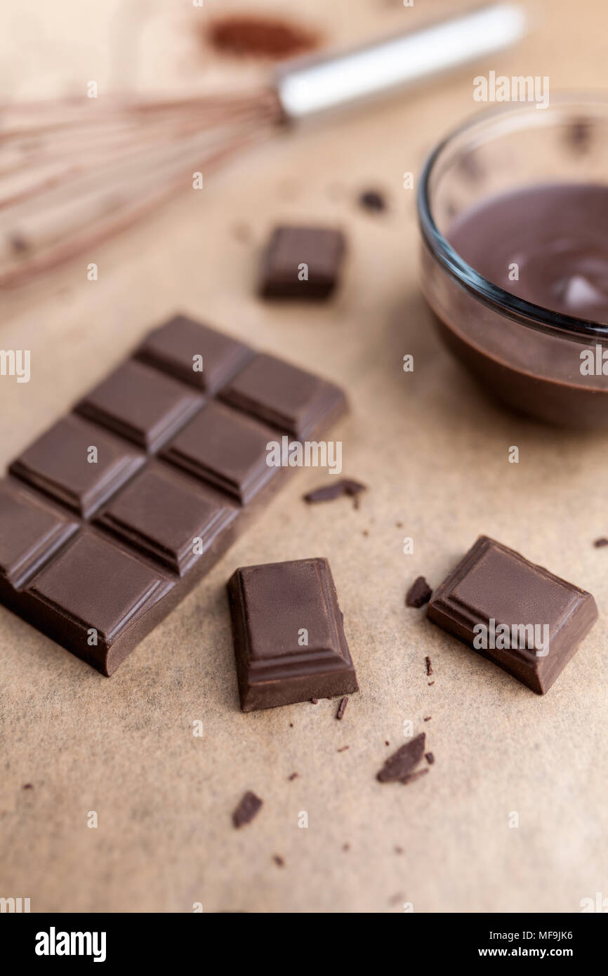 Delicious dark chocolate background Stock Photo - Alamy