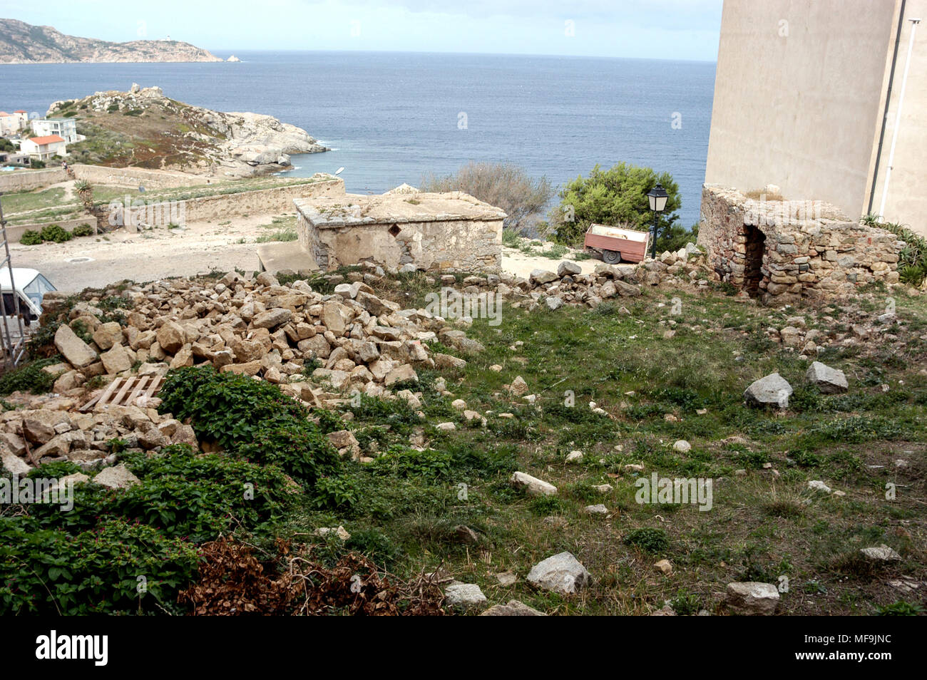 The ruined remains of a house said to be the birthplace of Christopher ...