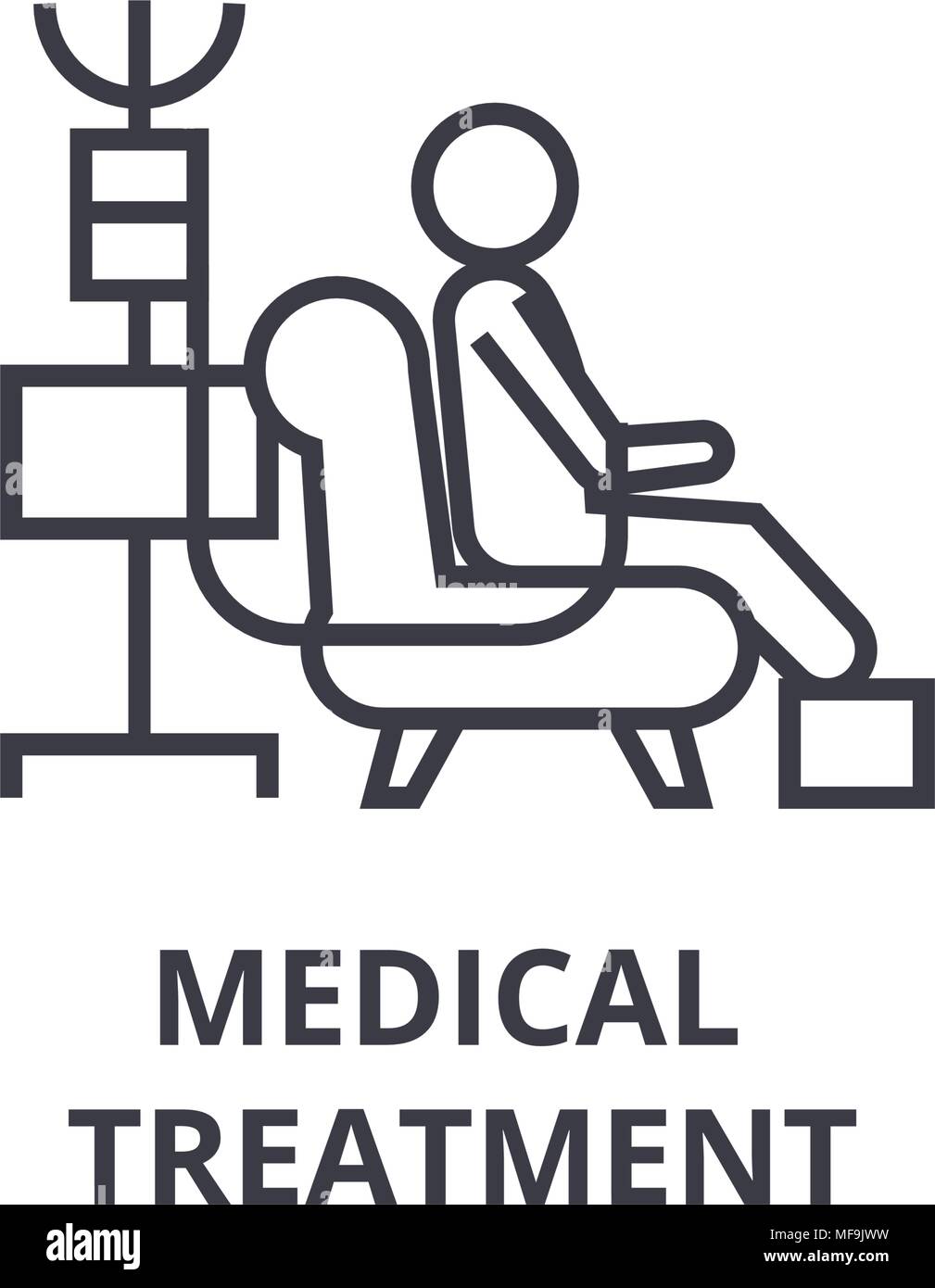 medical treatment thin line icon, sign, symbol, illustation, linear concept, vector Stock Vector ...