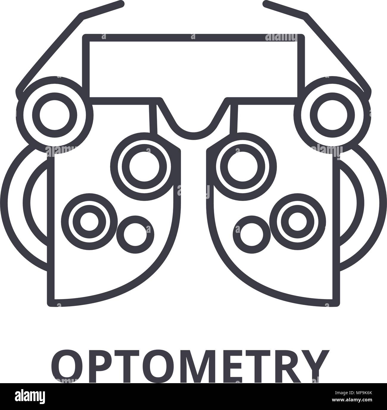 optometry thin line icon, sign, symbol, illustation, linear concept, vector Stock Vector Image ...