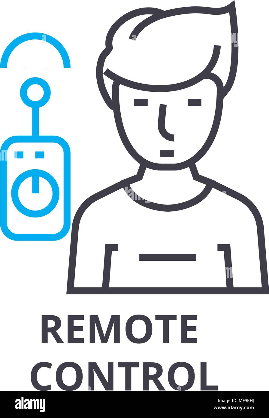 remote control thin line icon, sign, symbol, illustation, linear concept, vector Stock Vector ...
