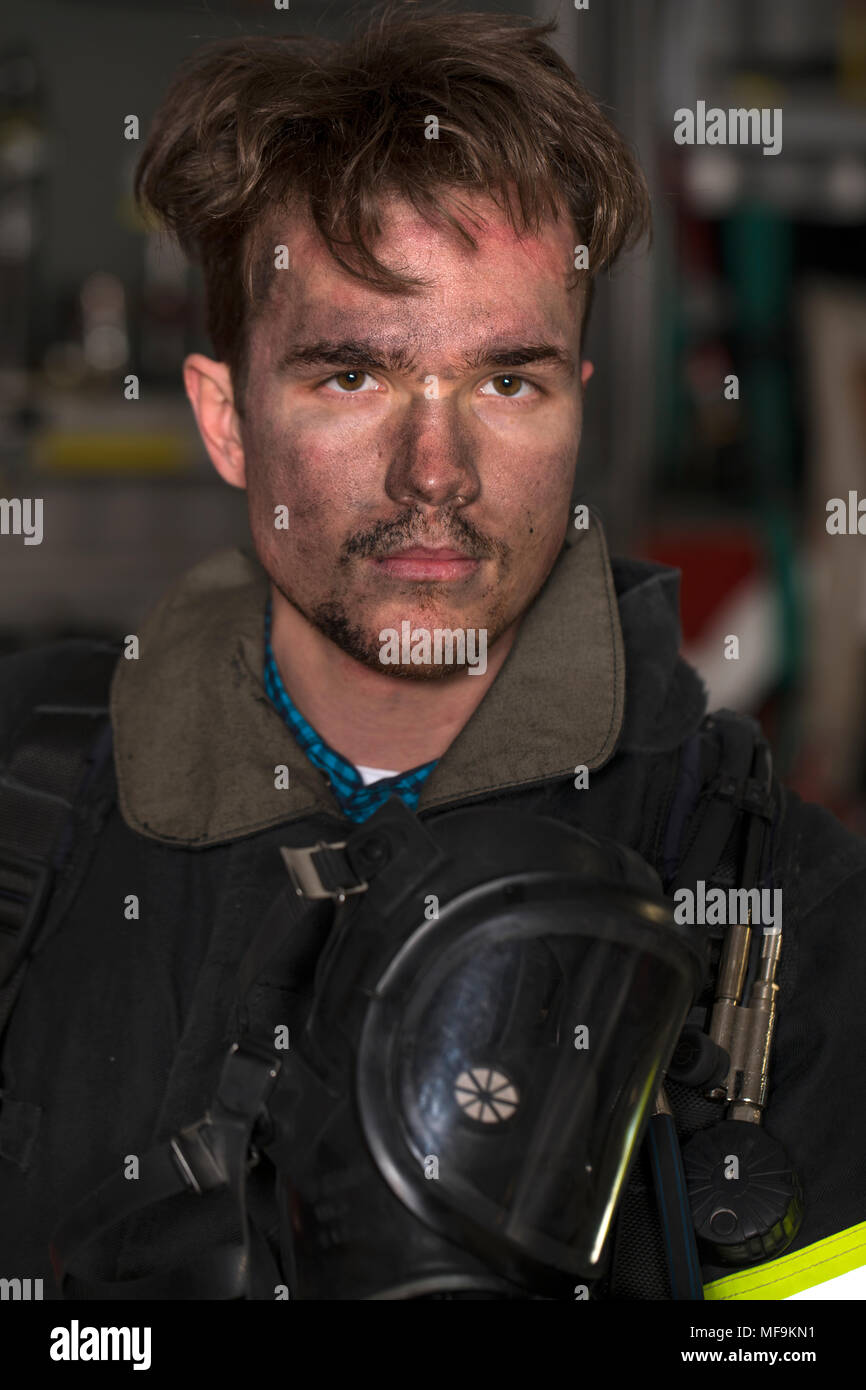 Fireman in uniform isolated in hi-res stock photography and images - Alamy