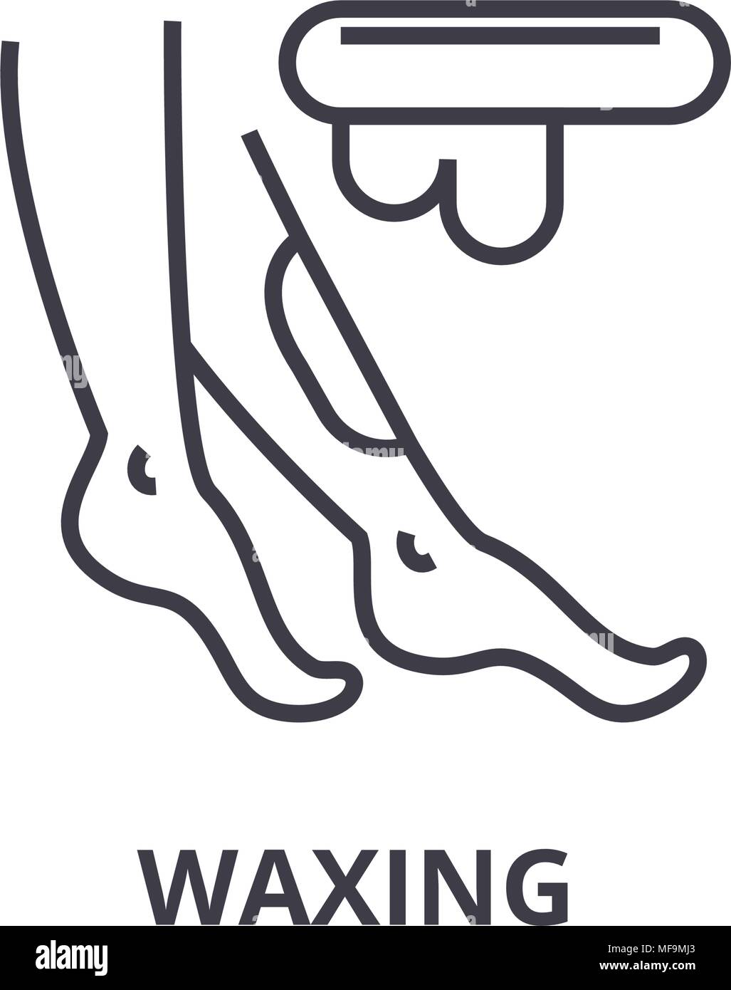 waxing thin line icon, sign, symbol, illustation, linear concept, vector Stock Vector Image ...
