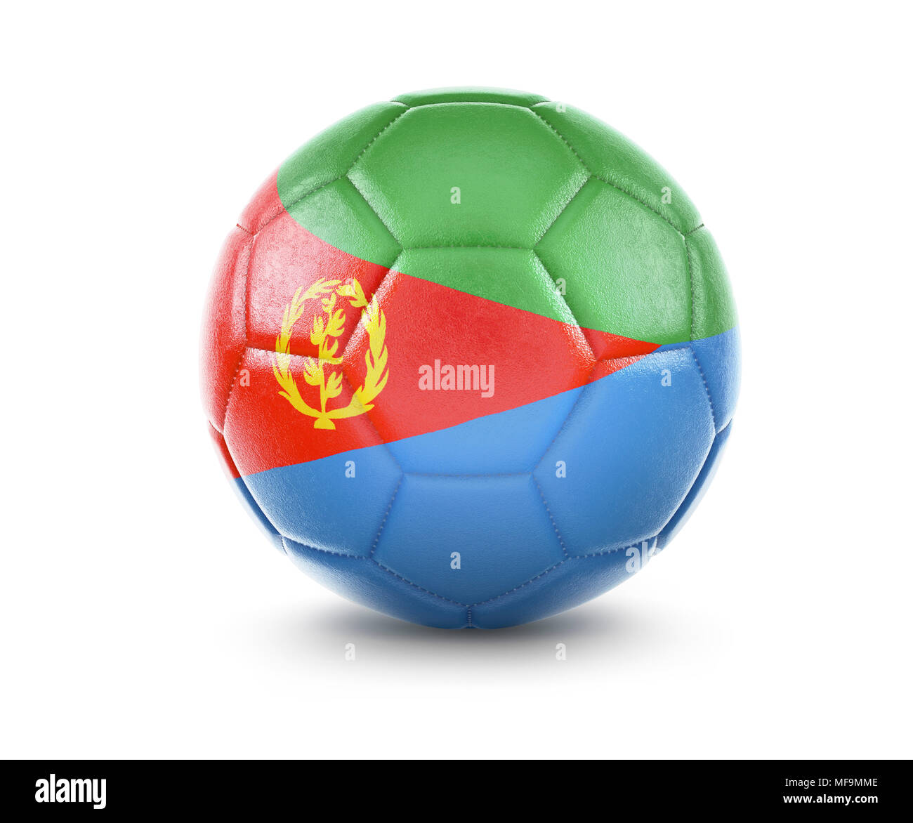 High qualitiy rendering of a soccer ball with the flag of Eritrea ...