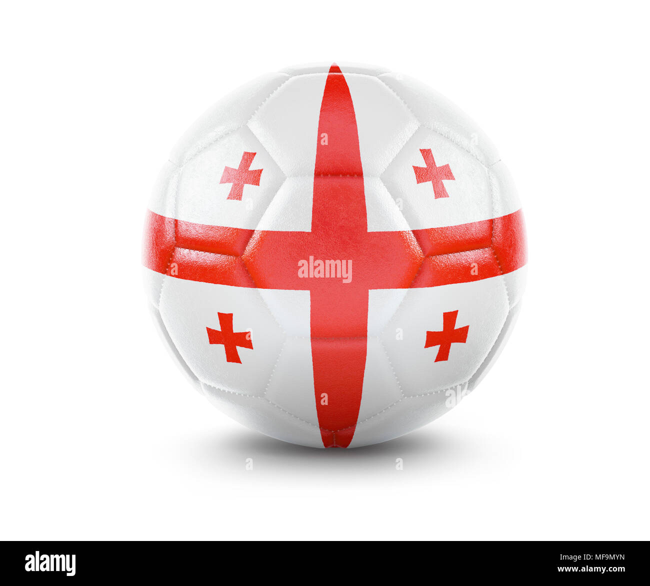 High qualitiy rendering of a soccer ball with the flag of Georgia ...