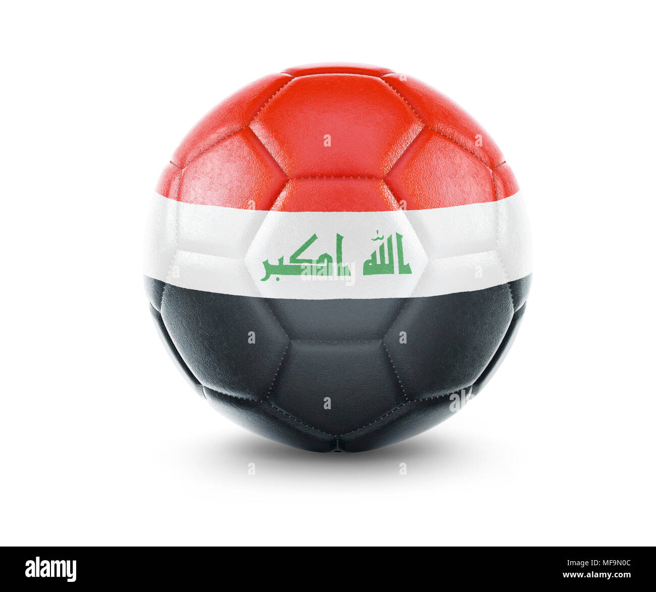 High qualitiy rendering of a soccer ball with the flag of Iraq.(series ...