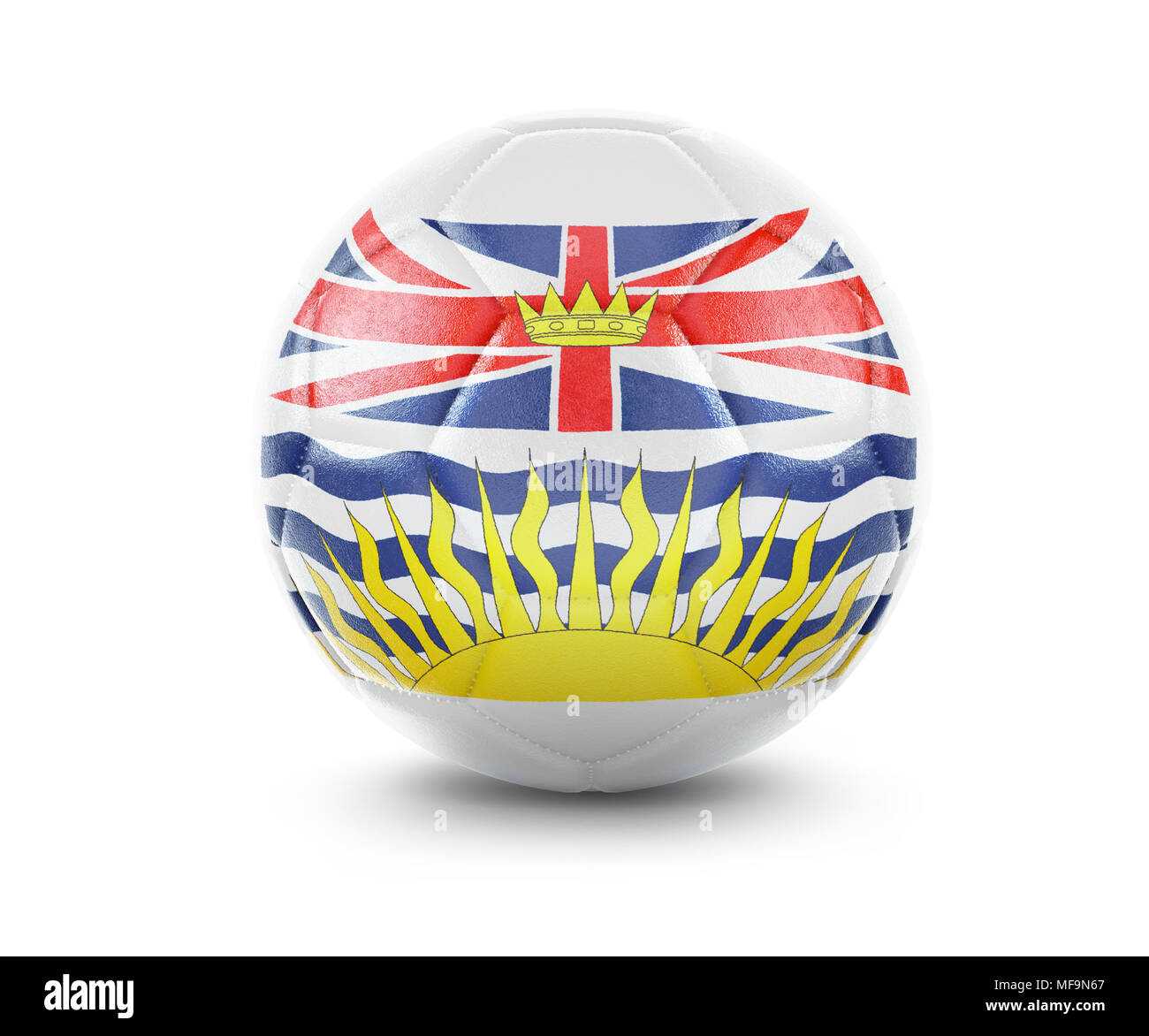 High qualitiy rendering of a soccer ball with the flag of British ...