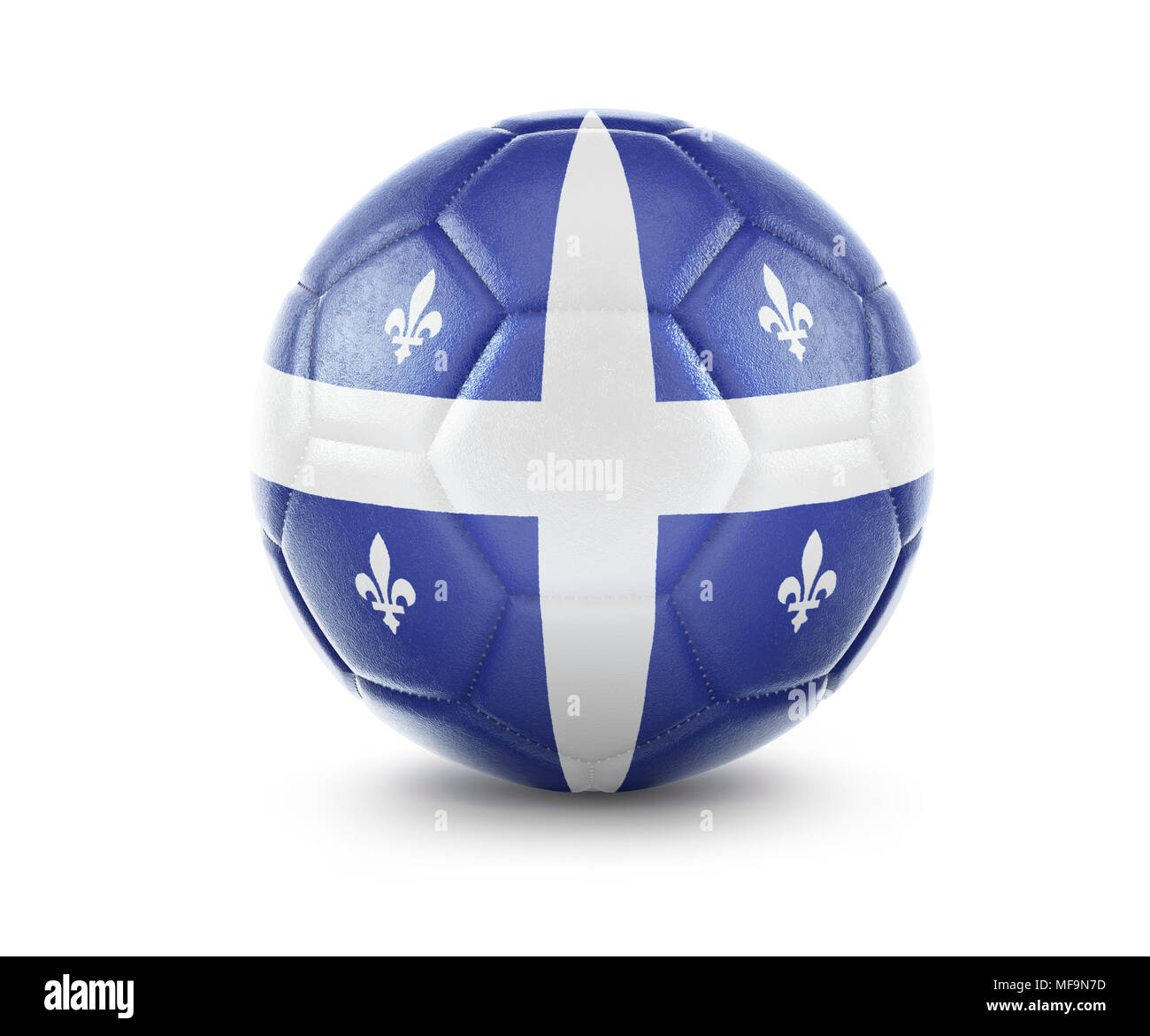 High qualitiy rendering of a soccer ball with the flag of Quebec ...