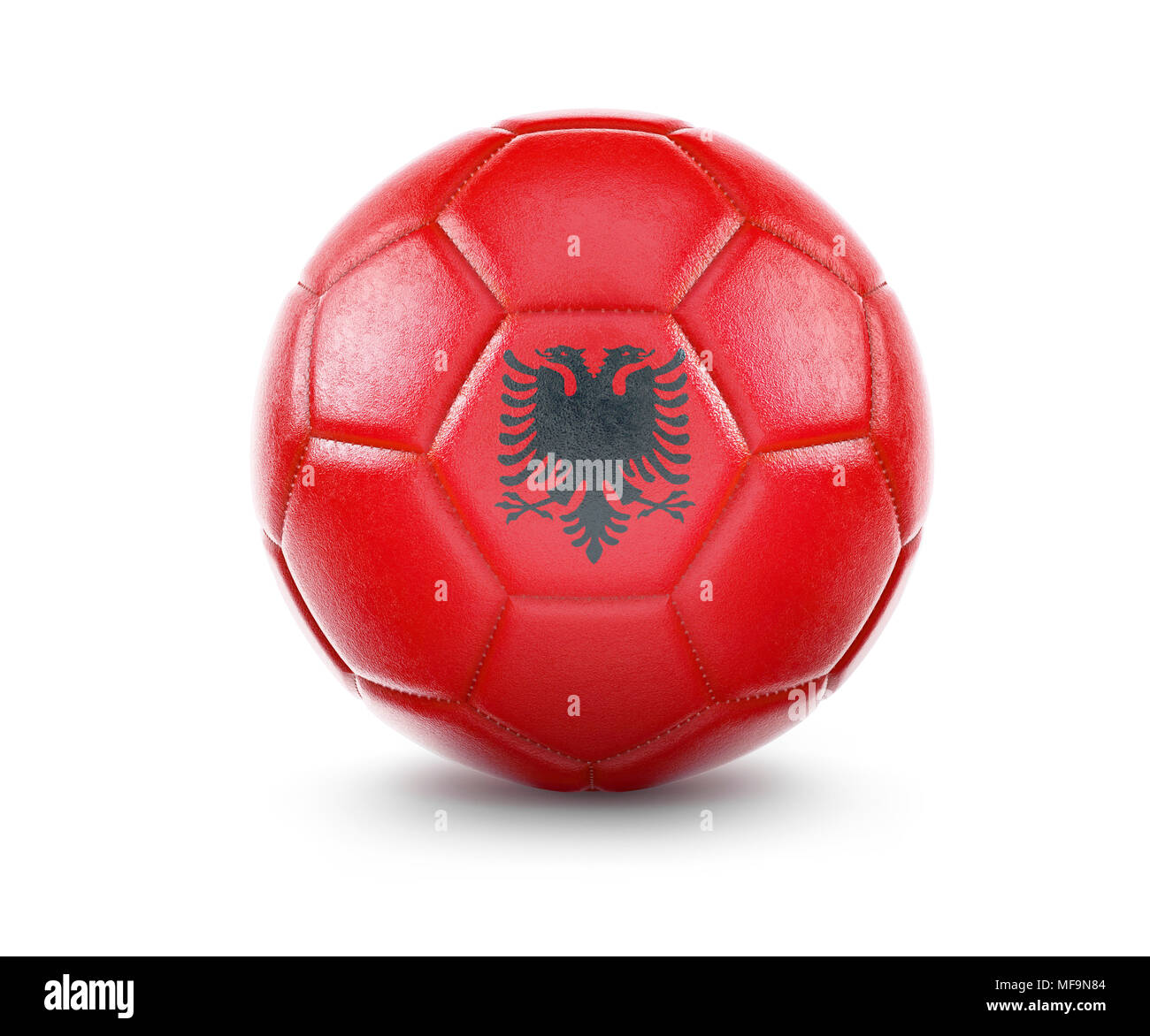 High qualitiy rendering of a soccer ball with the flag of Albania ...