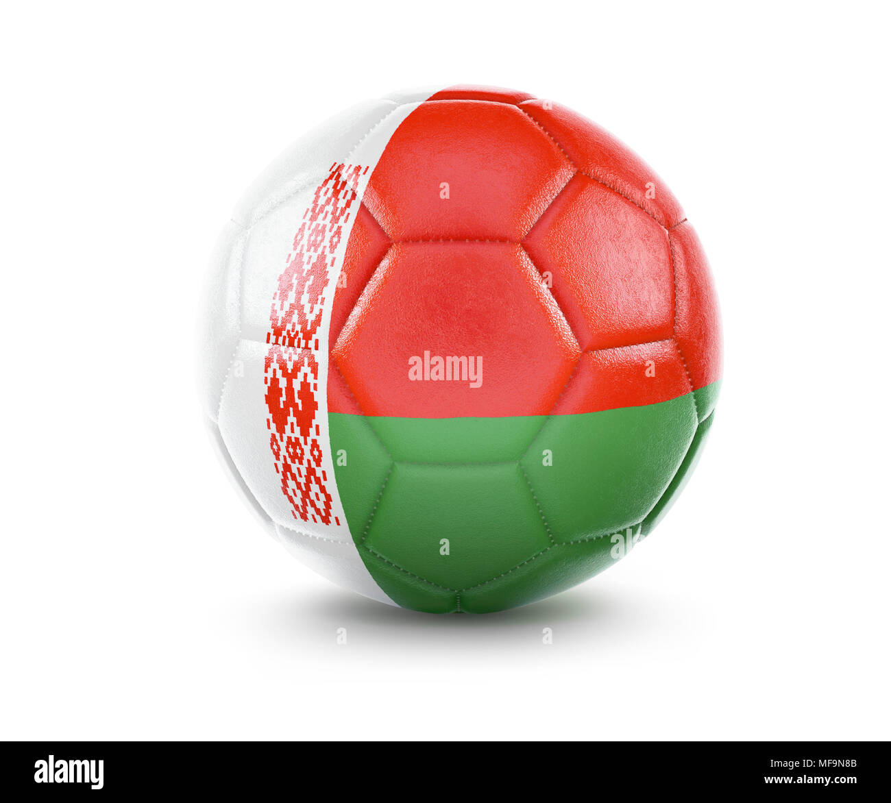 High qualitiy rendering of a soccer ball with the flag of Belarus ...