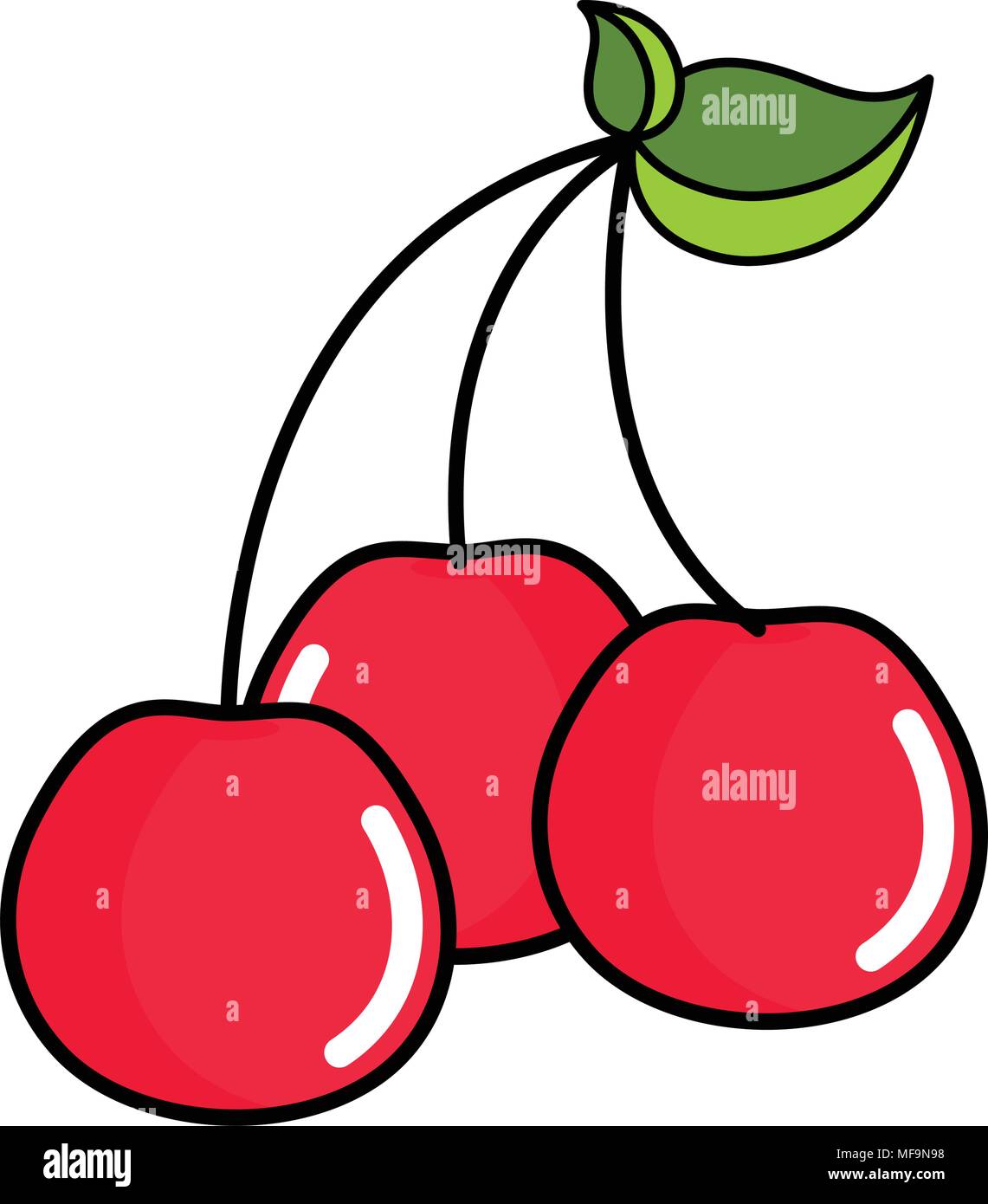 Cherry icon isolated style Cut Out Stock Images & Pictures - Alamy