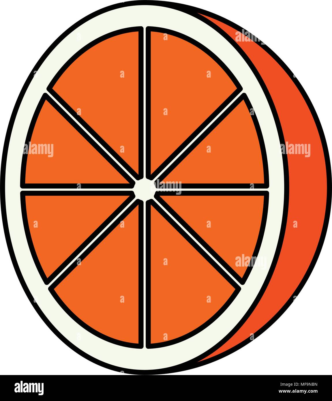 Isolated cut orange icon Stock Vector Image & Art - Alamy