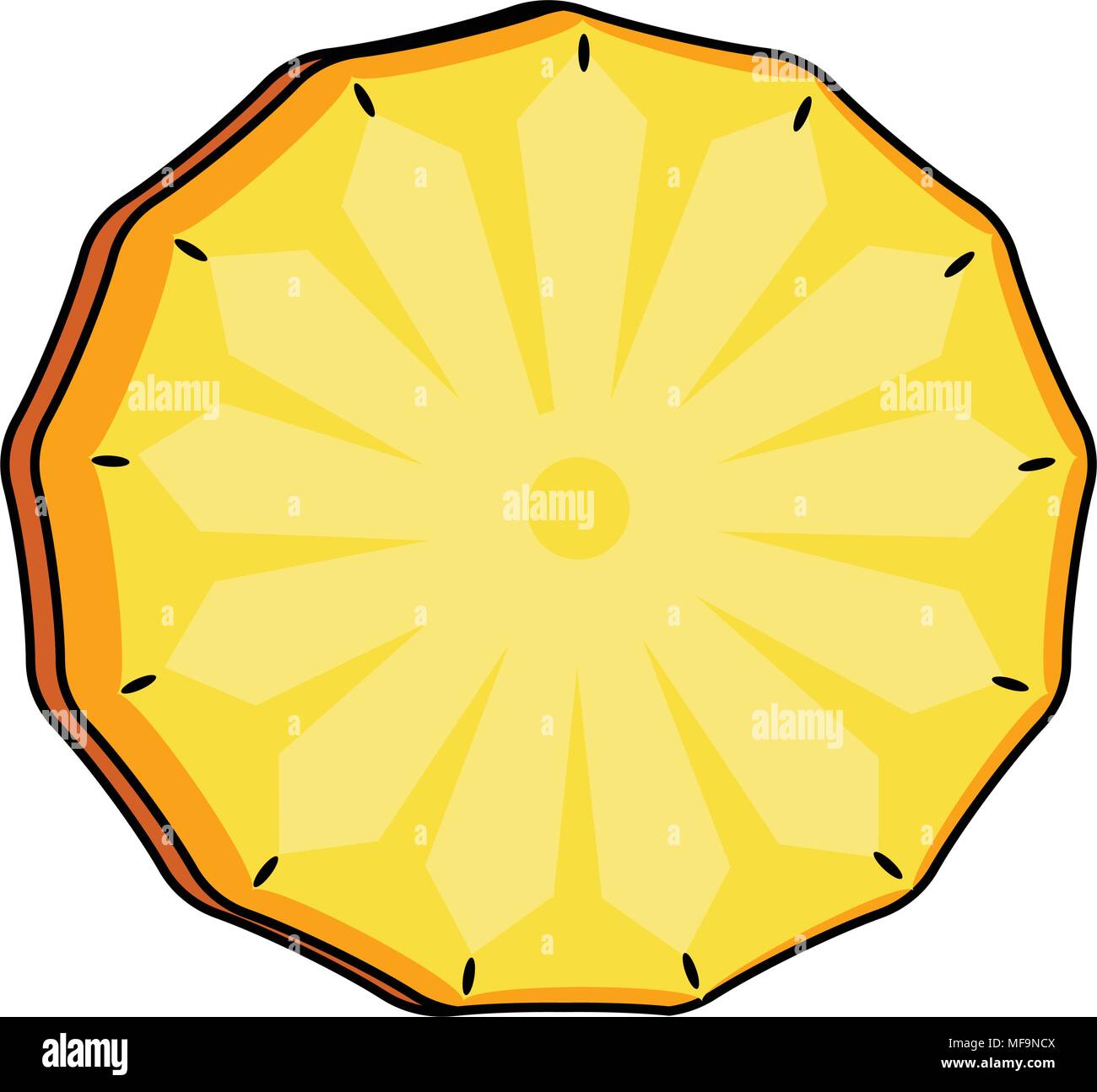 Isolated cut pineapple icon Stock Vector Image & Art - Alamy