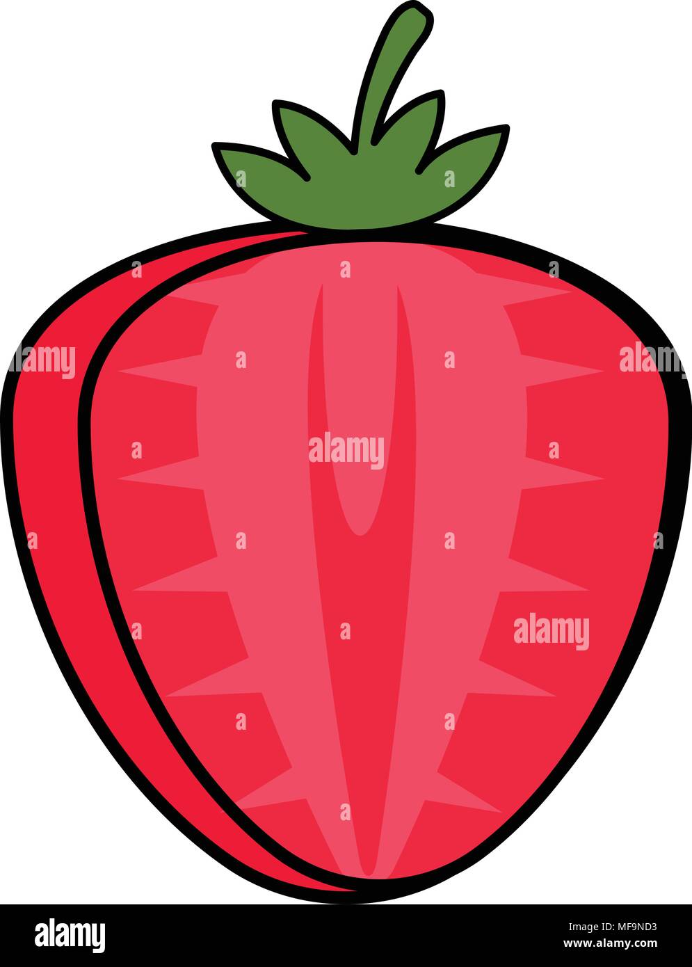 Isolated cut strawberry icon Stock Vector Image & Art - Alamy