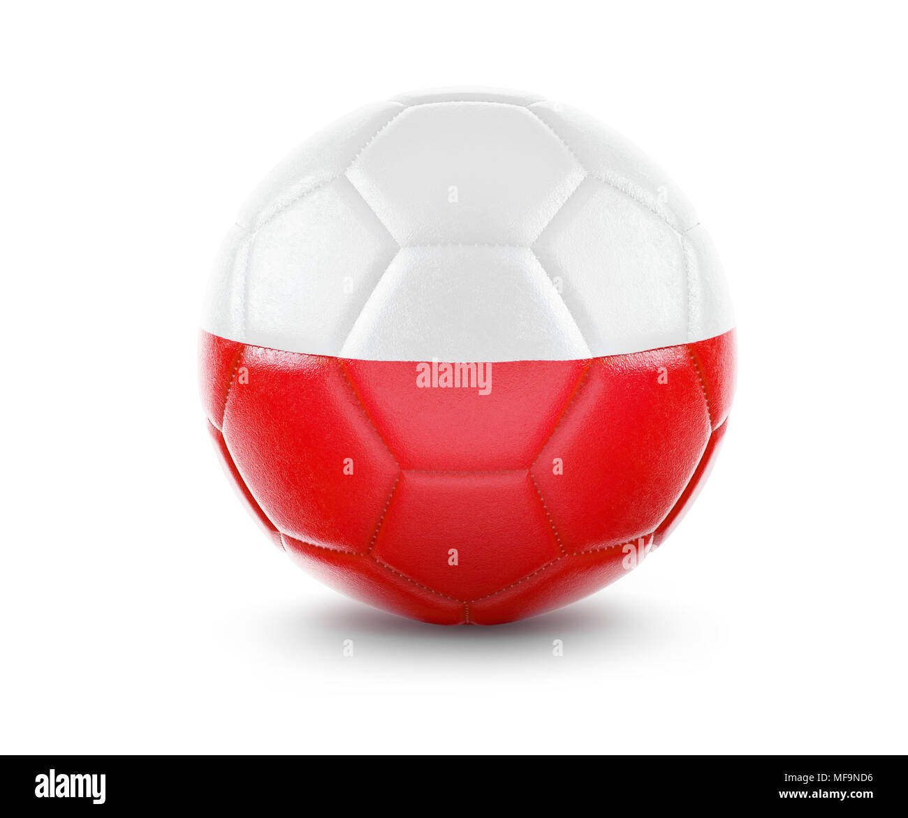 High qualitiy rendering of a soccer ball with the flag of Poland ...