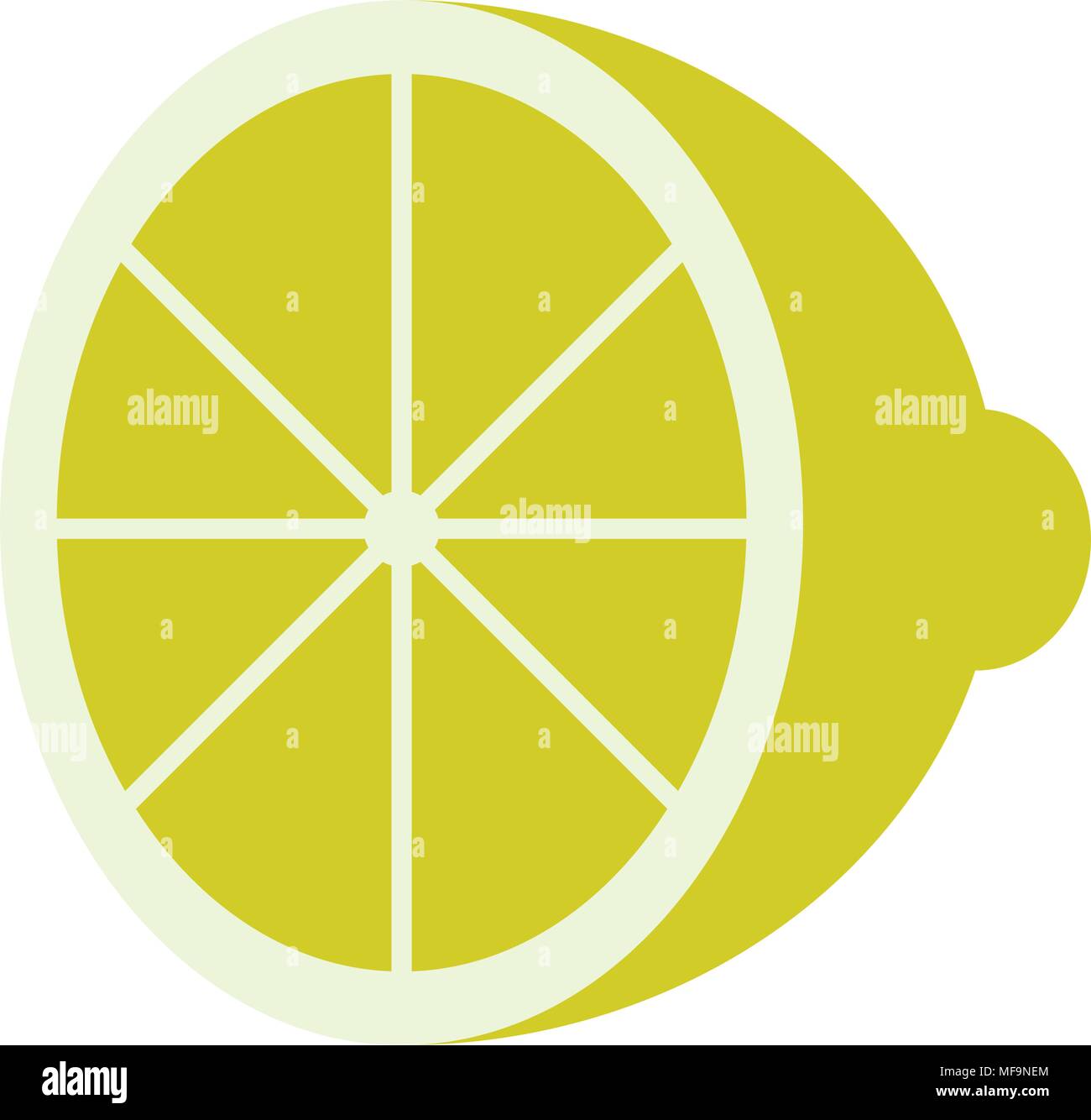 Isolated cut lemon icon Stock Vector Image & Art - Alamy