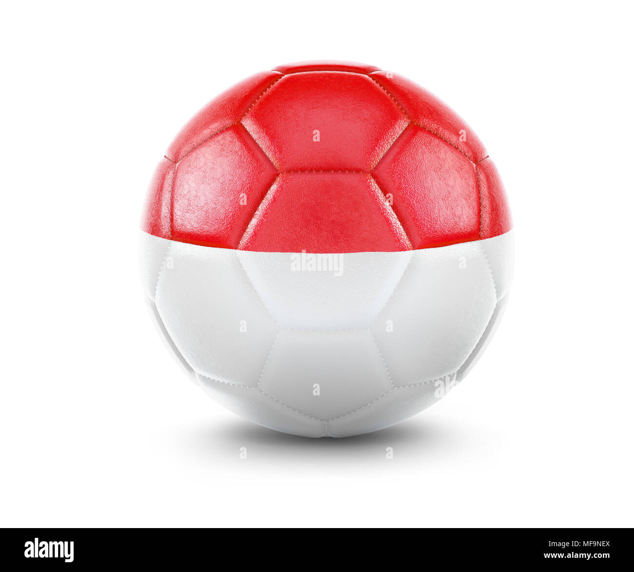 High qualitiy rendering of a soccer ball with the flag of Indonesia ...