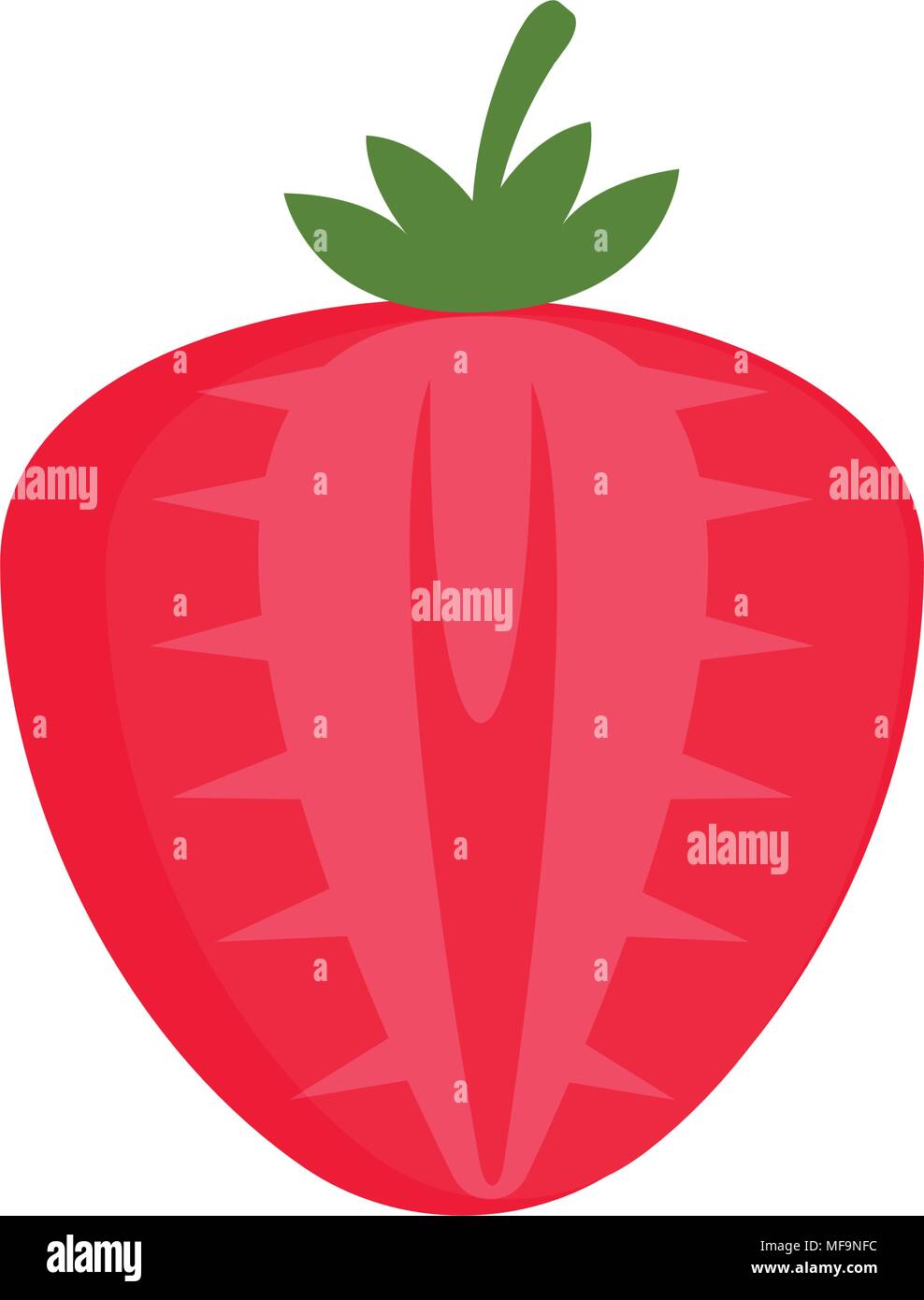 Isolated cut strawberry icon Stock Vector Image & Art - Alamy