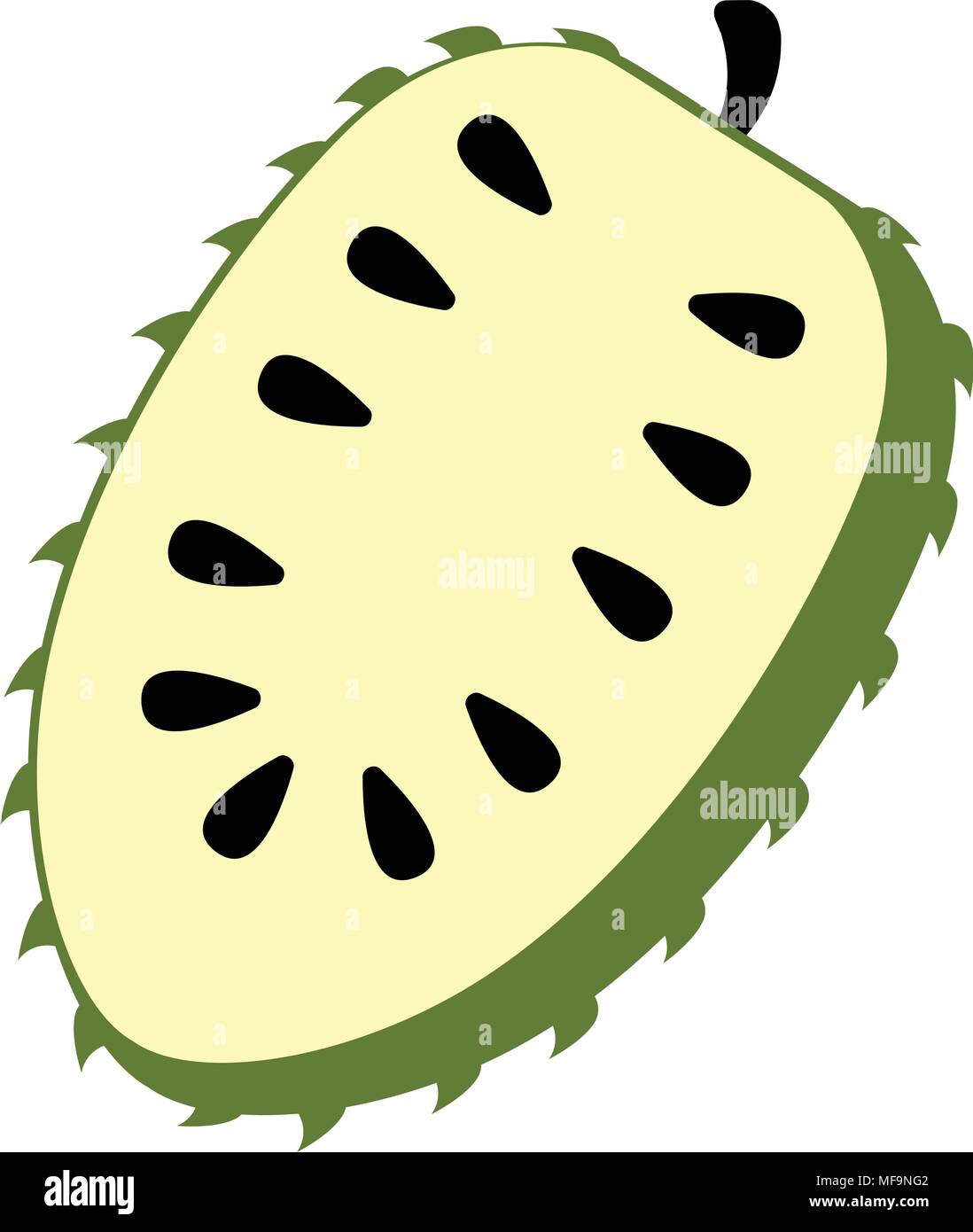 Isolated cut soursop icon Stock Vector Image & Art - Alamy