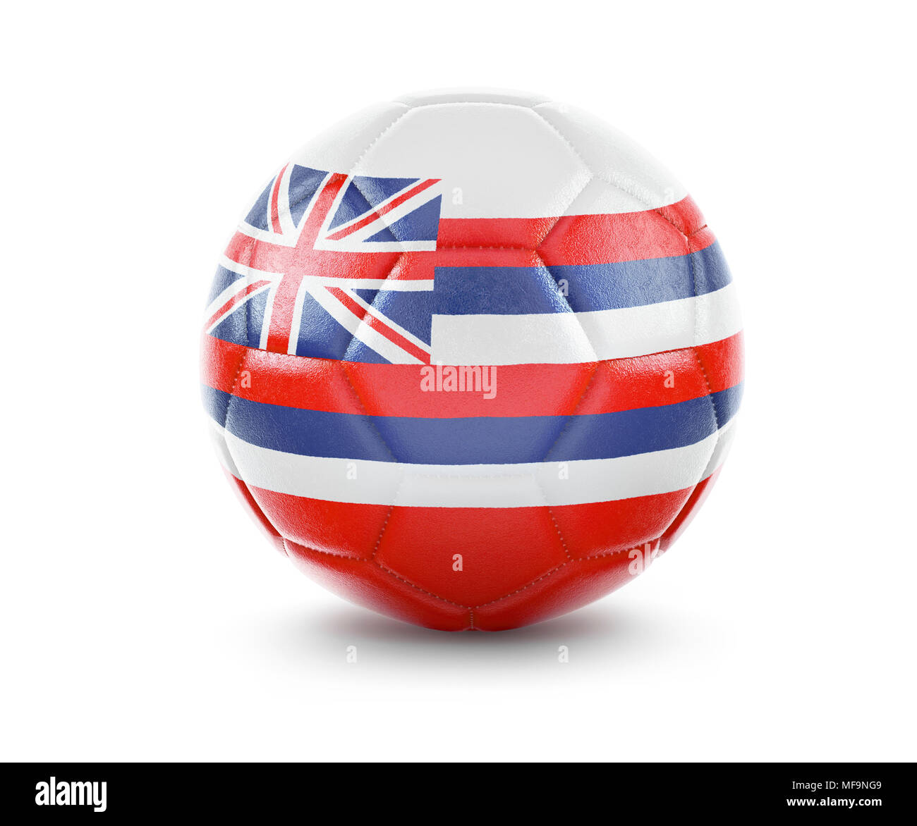High qualitiy rendering of a soccer ball with the flag of Hawaii ...