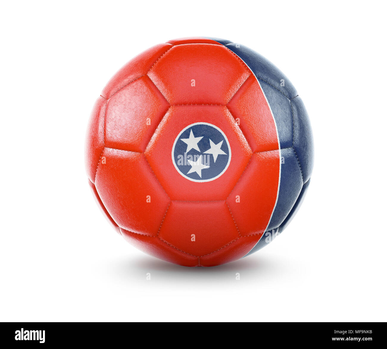 High qualitiy rendering of a soccer ball with the flag of Tennessee ...