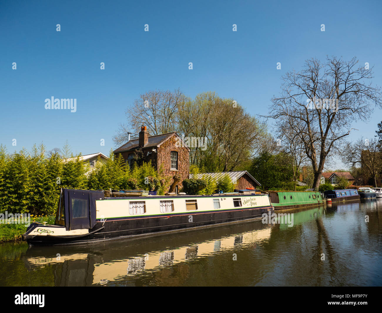 Narrowboat, River Kennet, Newbury, Berkshire, England, UK, GB Stock ...
