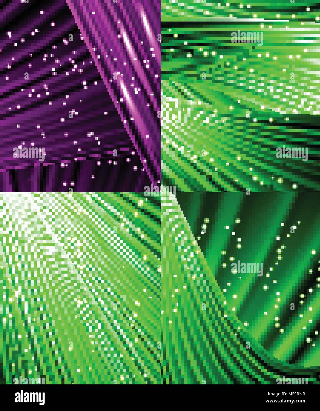 Set of Abstract luminous rays background. Vector illustration Stock ...